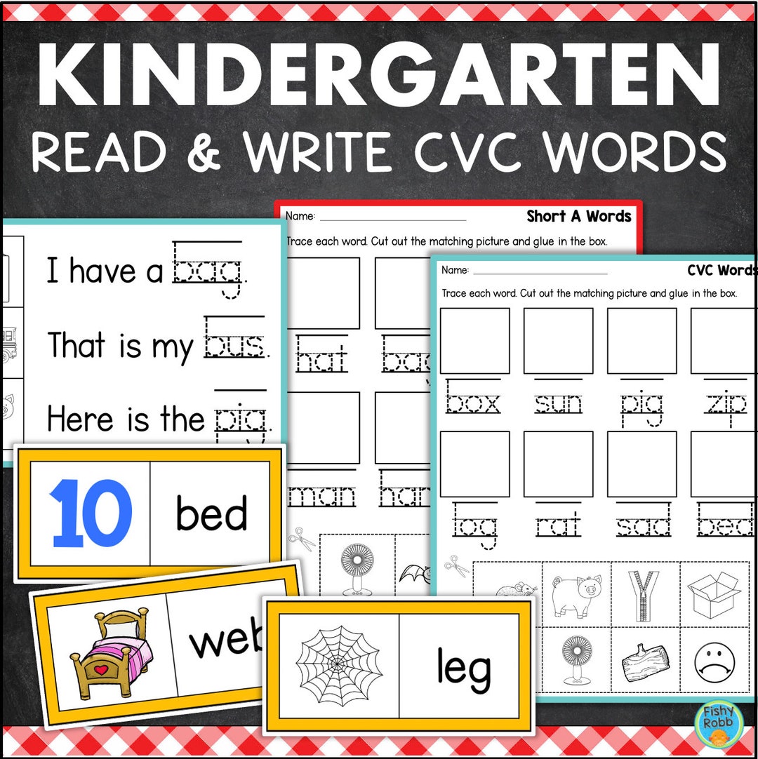 Learn to Read & Write CVC Words Short Vowels Worksheets Activities ...