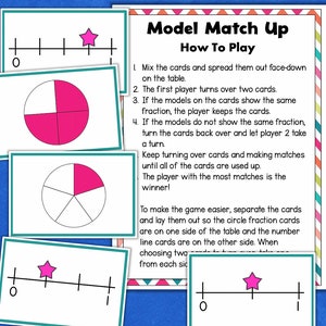Fractions 5 Printable Math Games for 2 Players Learn at Home Homeschool ...