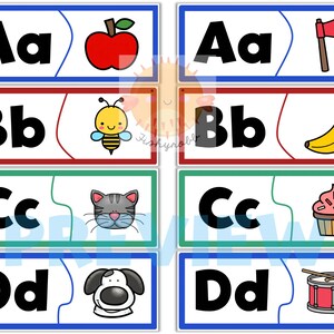 Letter Identification and Sounds Activities ABC Alphabet Puzzles ...