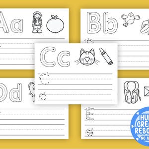 ABC Alphabet Letter Formation Worksheets Handwriting Tracing Learn to ...