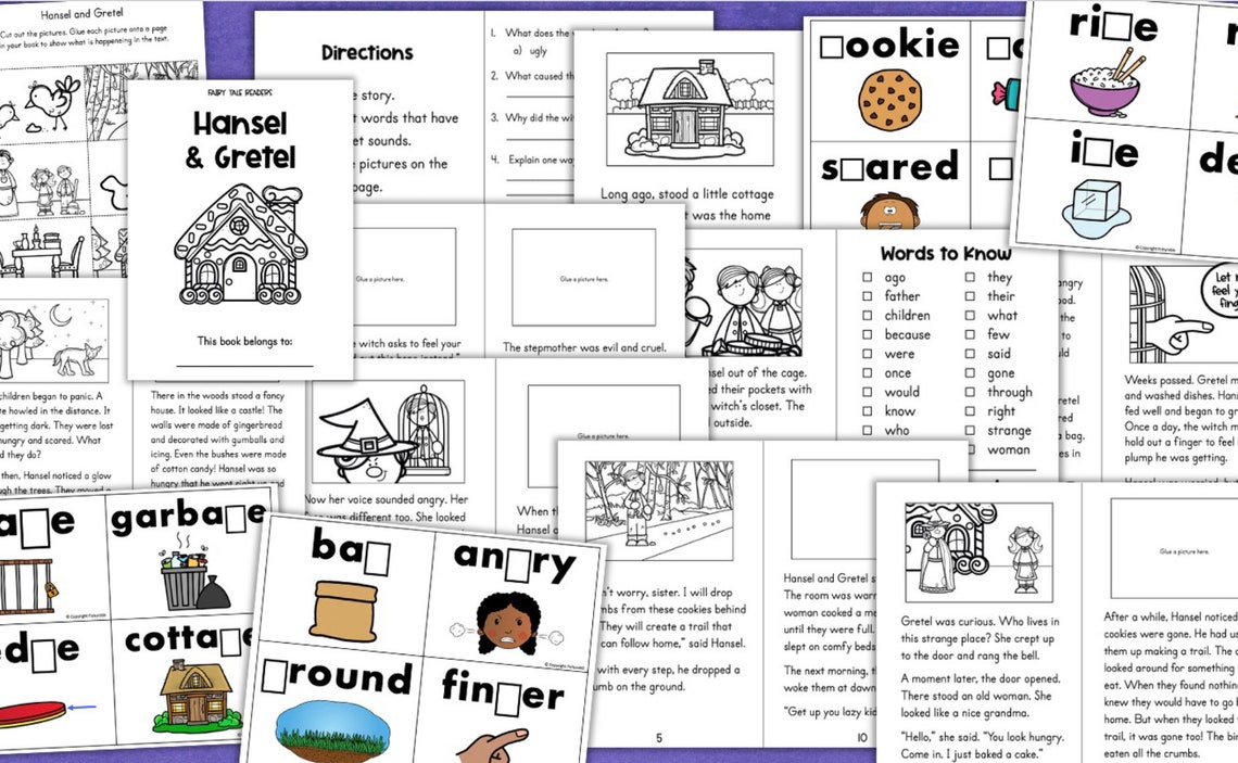 FAIRY TALES Decodable Readers Printable Books & Phonics Skills - Etsy