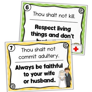 The Ten Commandments Printable Posters Christian Classroom Homeschool ...