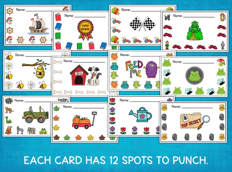 Punch Cards for Kids Behavior Management Rewards Goal - Etsy