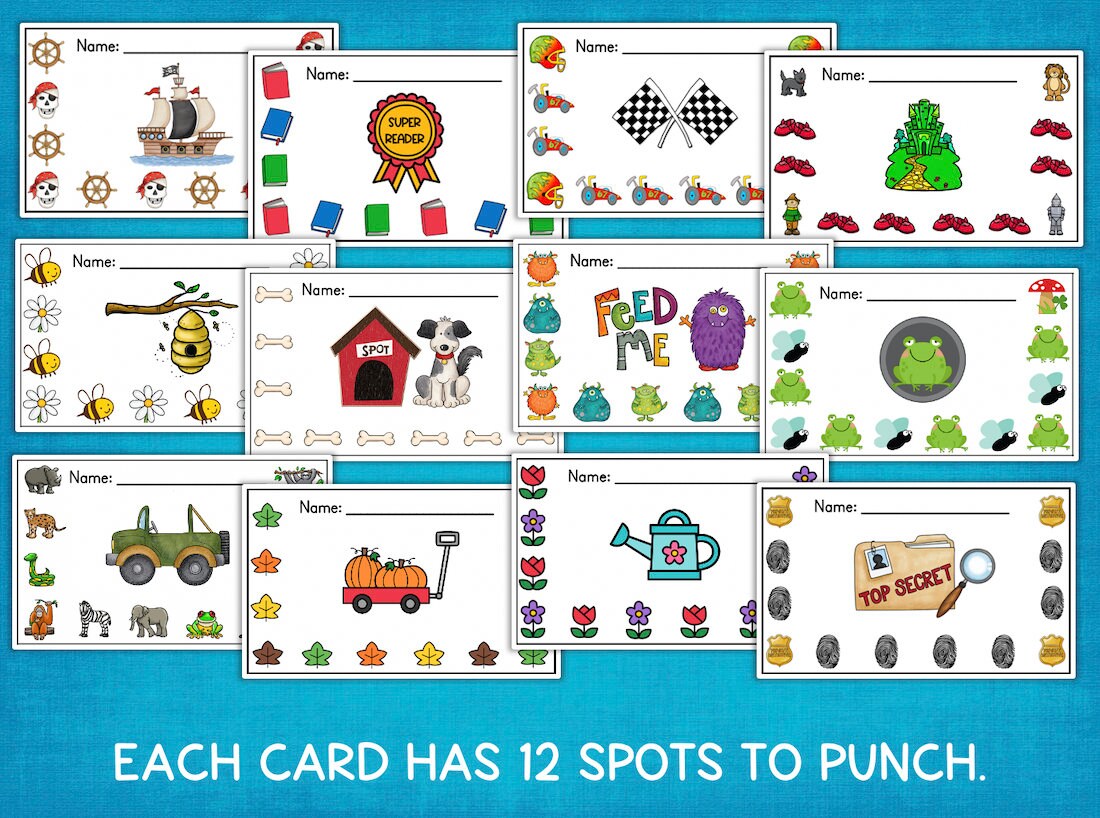 Punch Cards for Kids Behavior Management Rewards Goal - Etsy