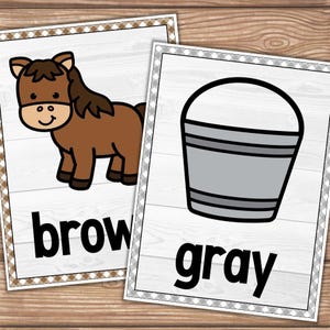 Printable Farm Theme COLOR Posters Classroom Decor Preschool ...