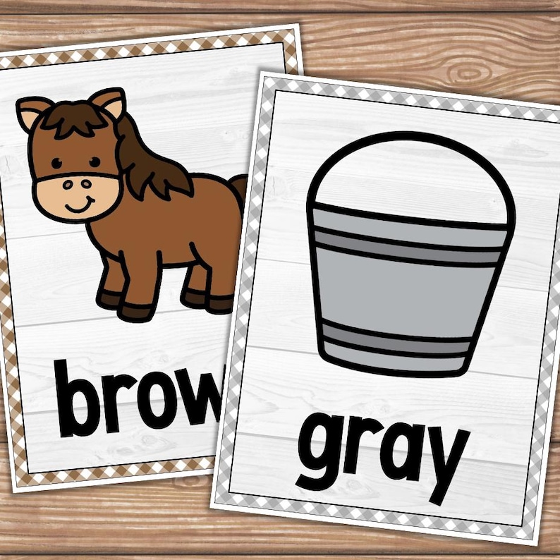 Printable Farm Theme COLOR Posters Classroom Decor Preschool ...
