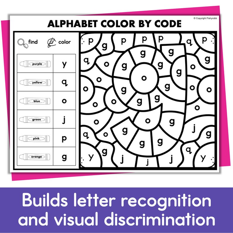 Kindergarten Alphabet Letters Color by Code Worksheets ABC Printables ...