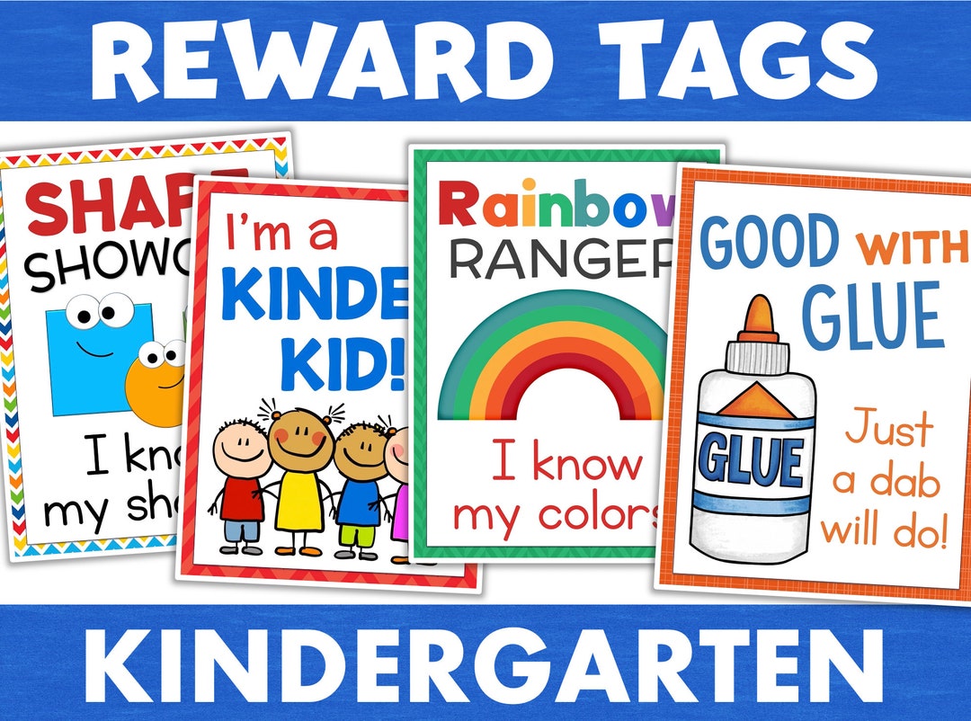 Student REWARD TAGS Behavior & Academic Incentive Badges KINDERGARTEN ...