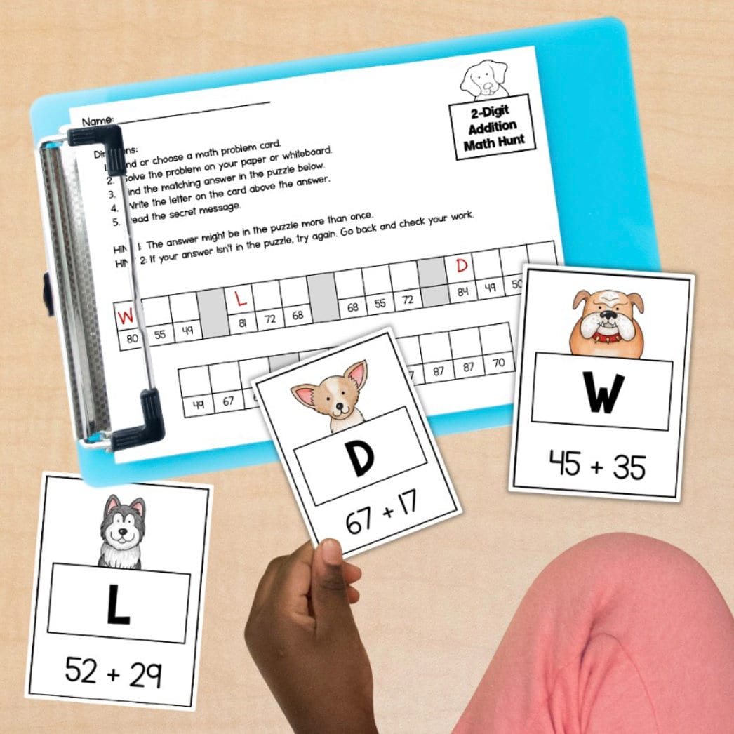 2nd Grade Math Activities BUNDLE Addition Subtraction Telling Time ...
