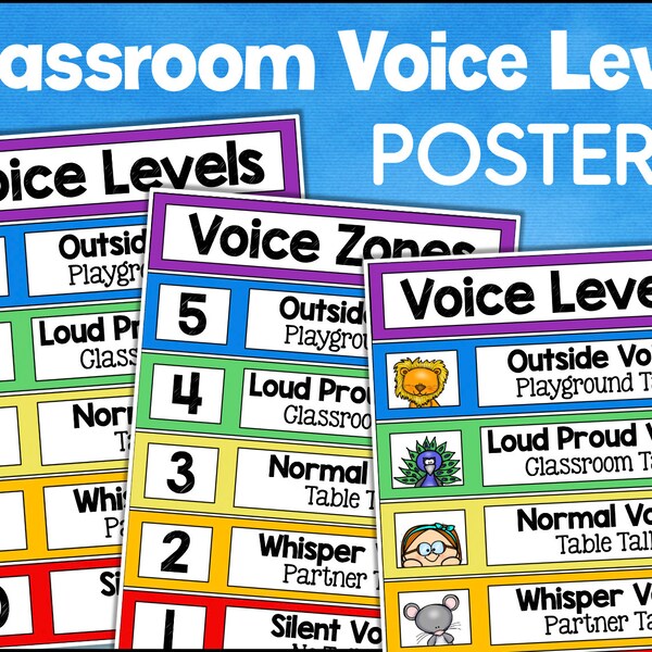 Classroom Voice Volume Poster - Etsy
