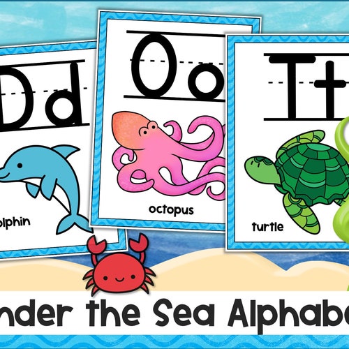 Printable UNDER the SEA Ocean Theme Number Posters 0-20 - Etsy