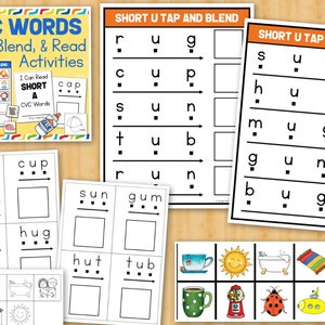 Learn to Read CVC Words Phonics Activities Kindergarten Reading ...