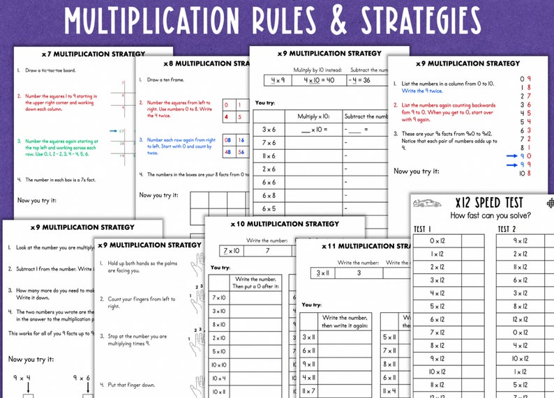 Multiplication Worksheets Fact Fluency Practice Timed Drills - Etsy