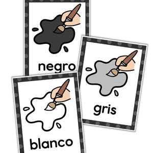 Los Colores SPANISH Color Posters Bilingual Spanish Classroom Decor - Etsy