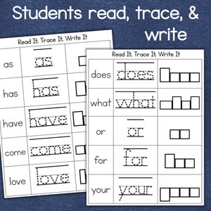 100 Printable Sight Words Worksheets & Flashcards Kindergarten 1st ...
