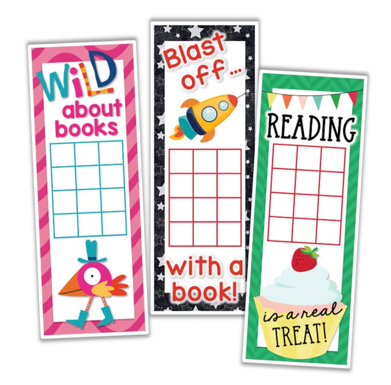 Reading Incentive Chart Bookmarks for Kids Classroom - Etsy