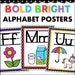 Printable ABC Alphabet Posters Letters A to Z Brights on Polka - Etsy