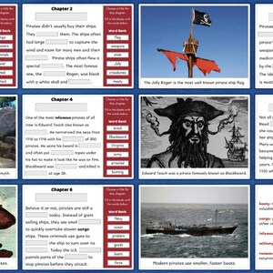 PIRATES Reading Comprehension Activity Book Printable Digital 2nd 3rd ...