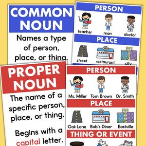 Common and Proper Nouns 2nd Grade Grammar Language Arts Worksheets ...