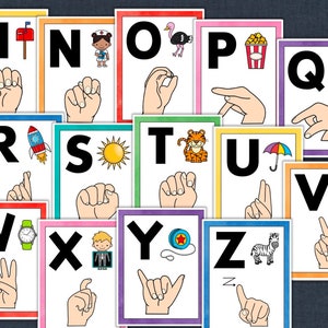 American Sign Language Alphabet Posters and Matching Cards ASL ...