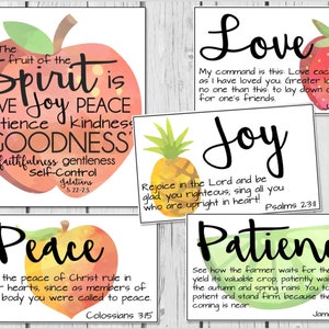 Fruit of the Spirit Watercolor Posters Printable - Christian Classroom ...
