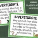 Vertebrates and Invertebrates Animal Classification Science Activities ...