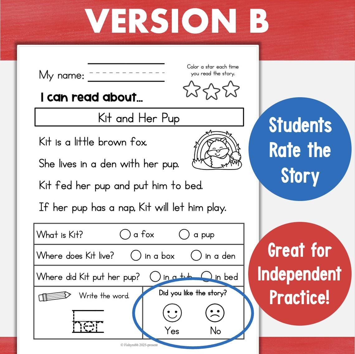 Kindergarten at Home Reading Worksheets - Sight Word Stories and ...