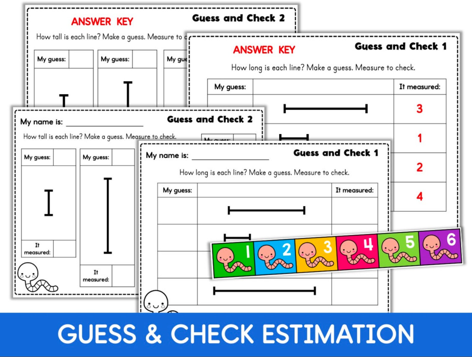 Learning to Measure Activities Kindergarten 1st Grade Math Task Cards ...