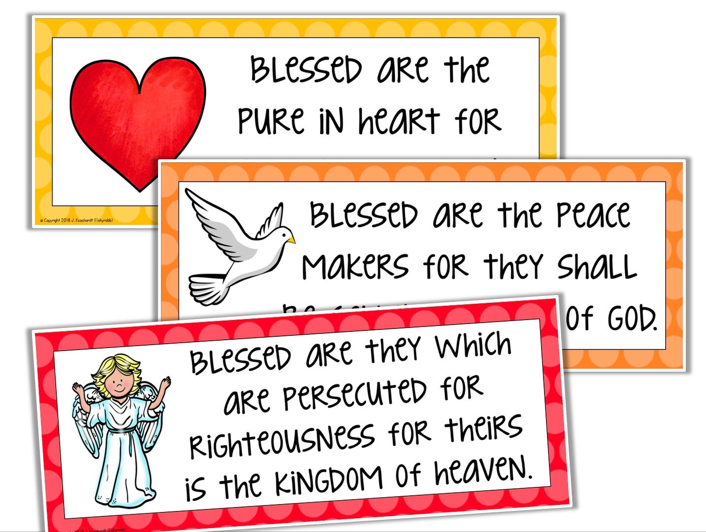 The Beatitudes Bulletin Board Set Posters & Worksheets Christian ...