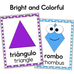 Las Formas SPANISH Shape Posters Bilingual Spanish Classroom Decor - Etsy