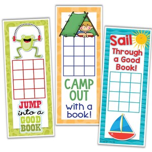 Reading Incentive Chart Bookmarks for Kids Classroom Homeschool Rewards ...