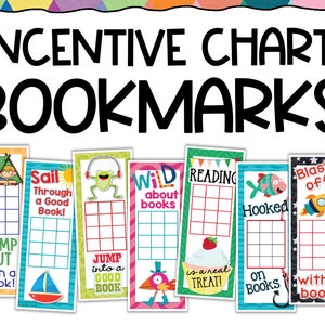 Reading Incentive Chart Bookmarks for Kids Classroom | Etsy