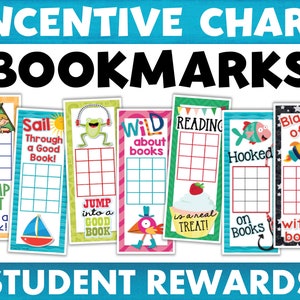 Reading Incentive Chart Bookmarks for Kids Classroom - Etsy