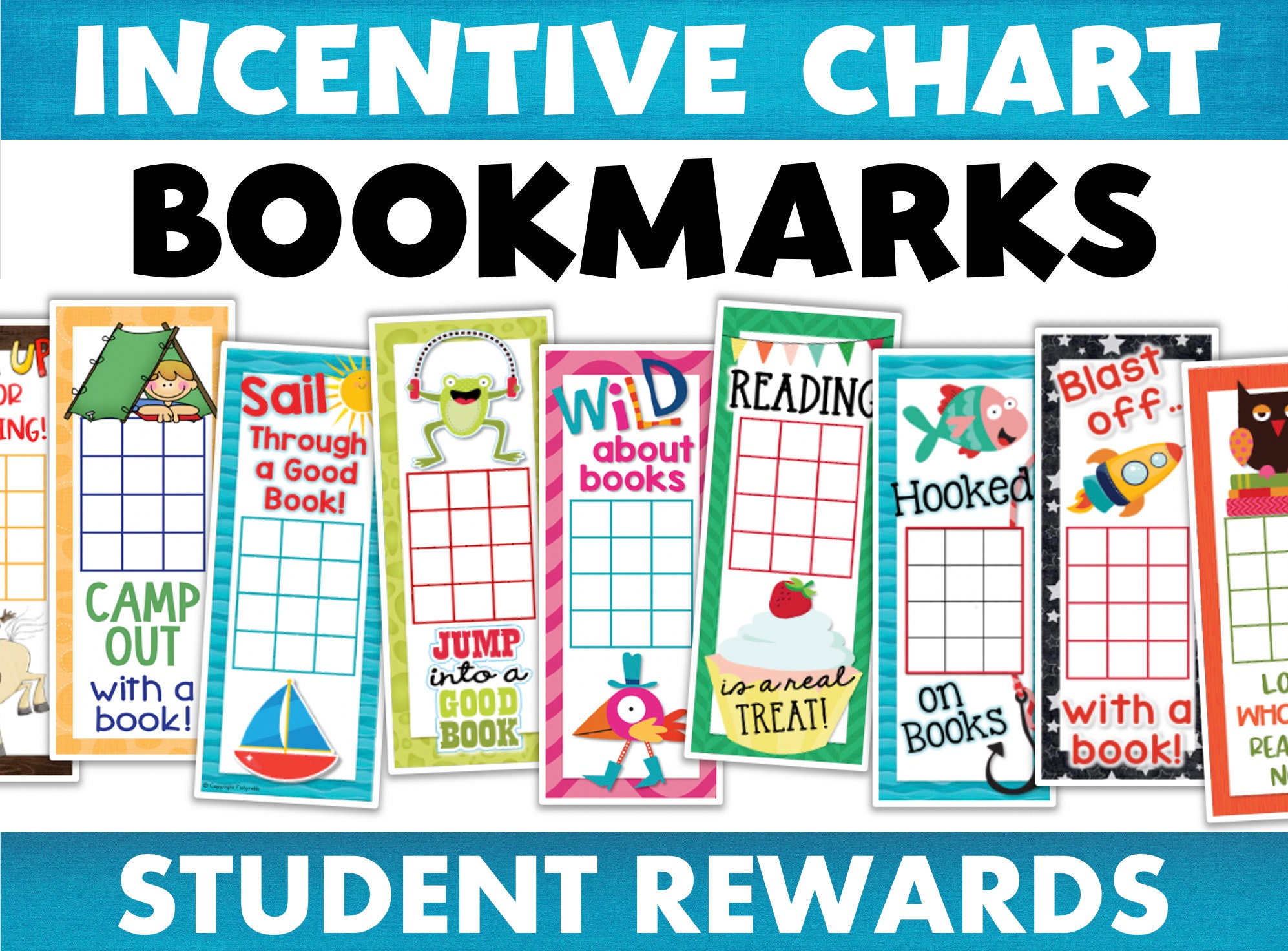 Reading Incentive Chart Bookmarks for Kids Classroom - Etsy Canada