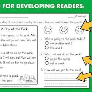 First Grade Reading Comprehension Worksheets Decodable Stories With ...
