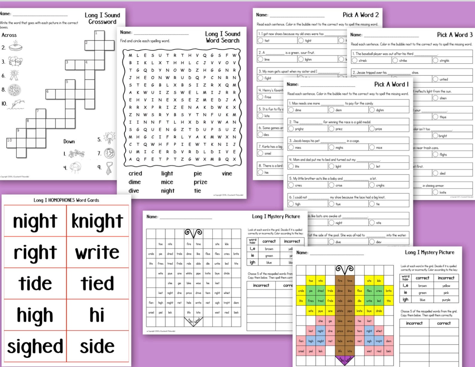 Long Vowels Printable Phonics Worksheets Vowel Teams Silent E 1st 2nd ...