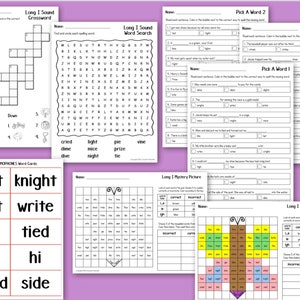 Long Vowels Printable Phonics Worksheets Vowel Teams Silent E 1st 2nd ...
