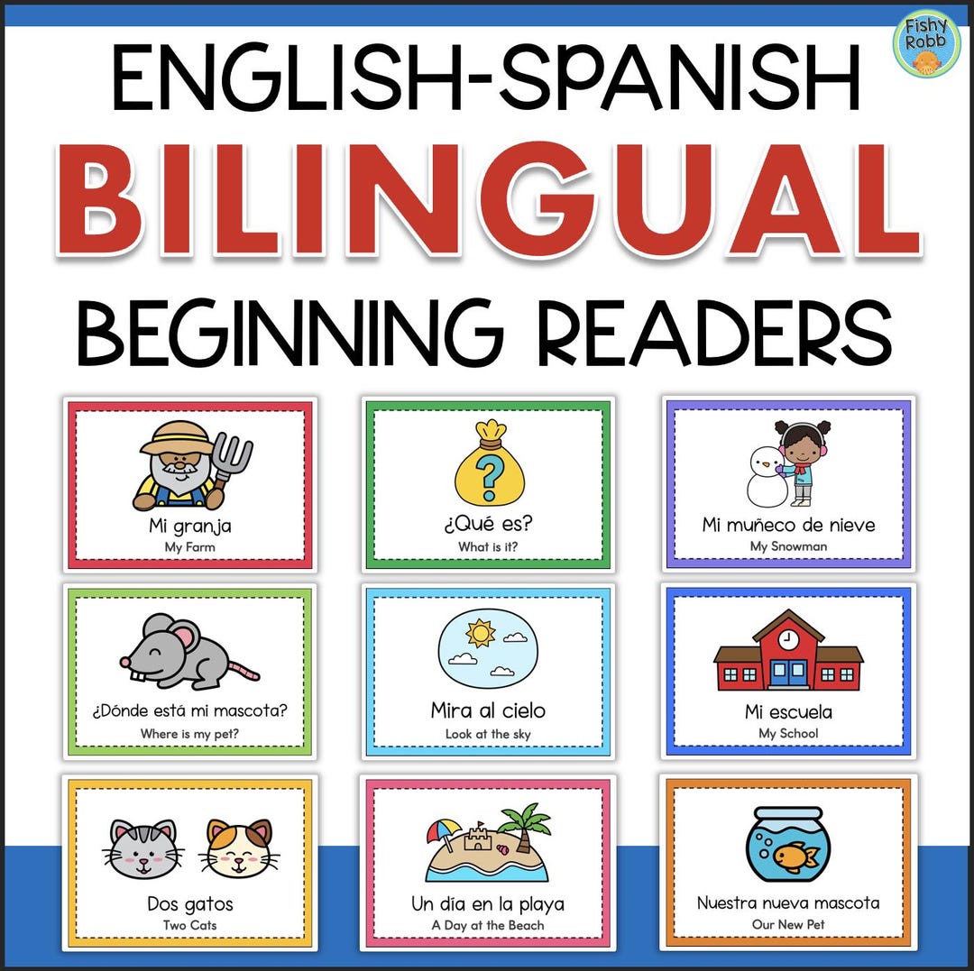 Learn to Read English Spanish Bilingual Beginning Readers Dual Language ...
