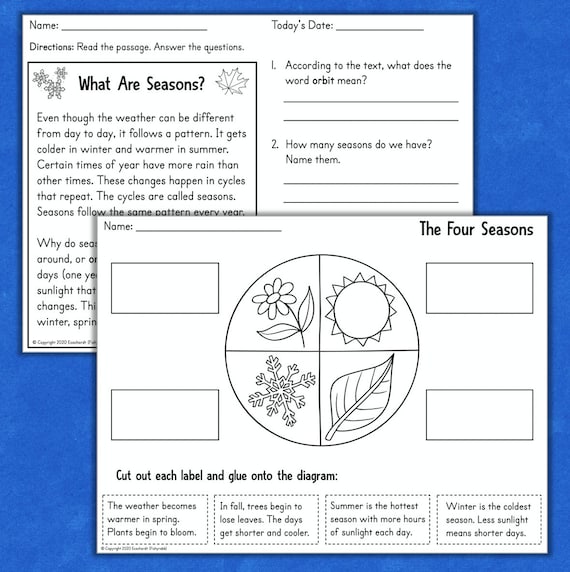 2nd Grade Weather Worksheets