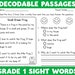 First Grade Reading Comprehension Worksheets Decodable Stories With ...