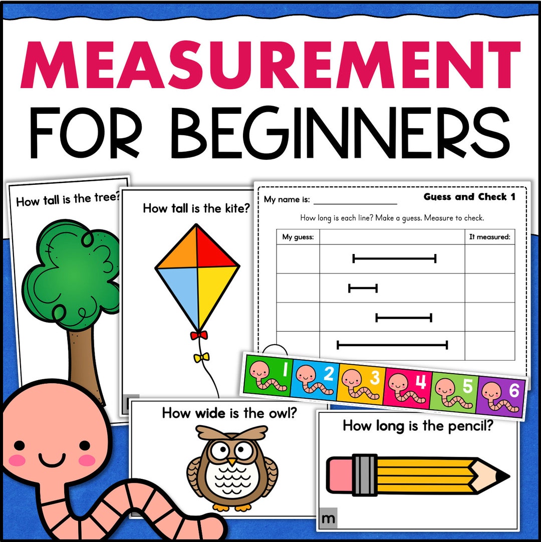 Learning to Measure Activities Kindergarten 1st Grade Math Task Cards ...