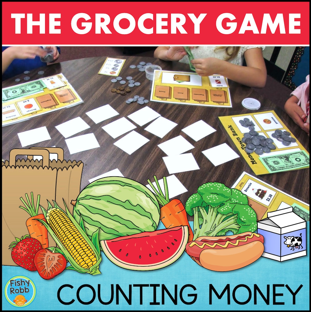 Counting Money Grocery Shopping Game Classroom or Homeschool Math ...