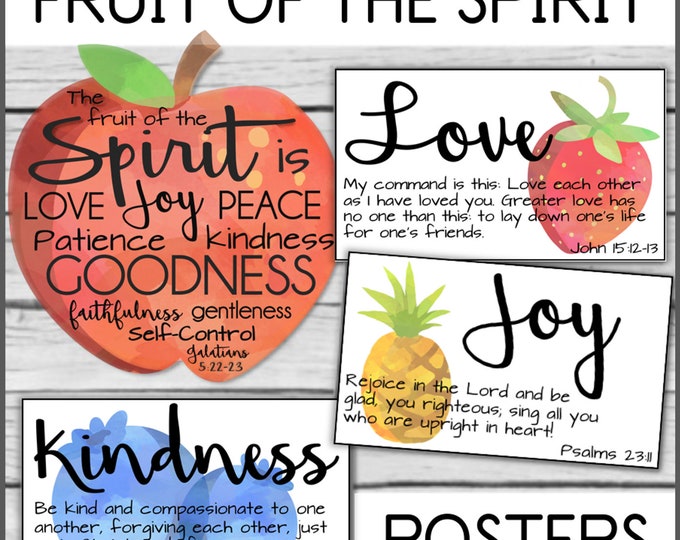 Gifts of the Holy Spirit Printable Posters for Kids INSTANT DOWNLOAD ...
