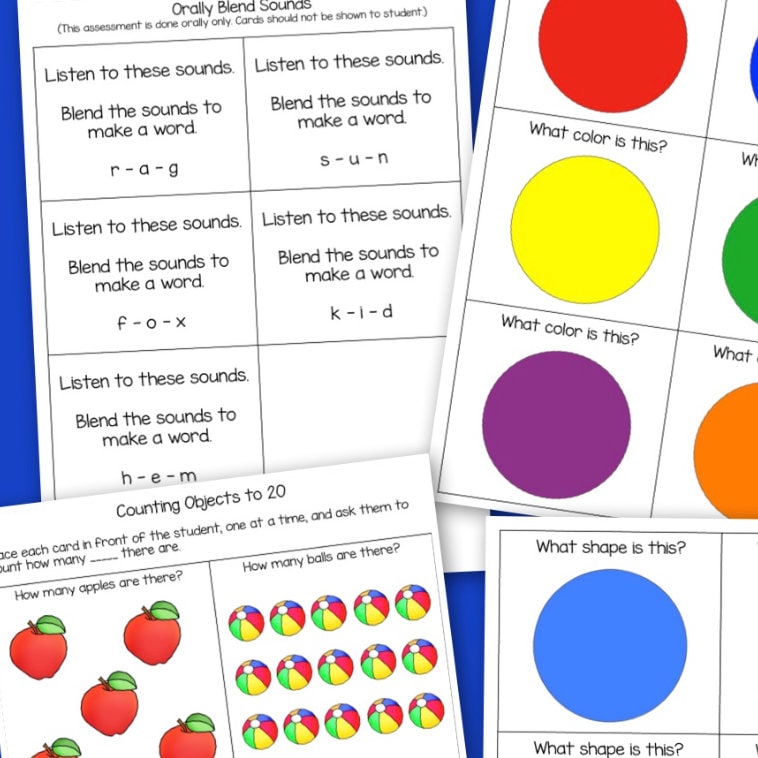 Kindergarten Skills Checklist and Assessments Math and Reading - Etsy