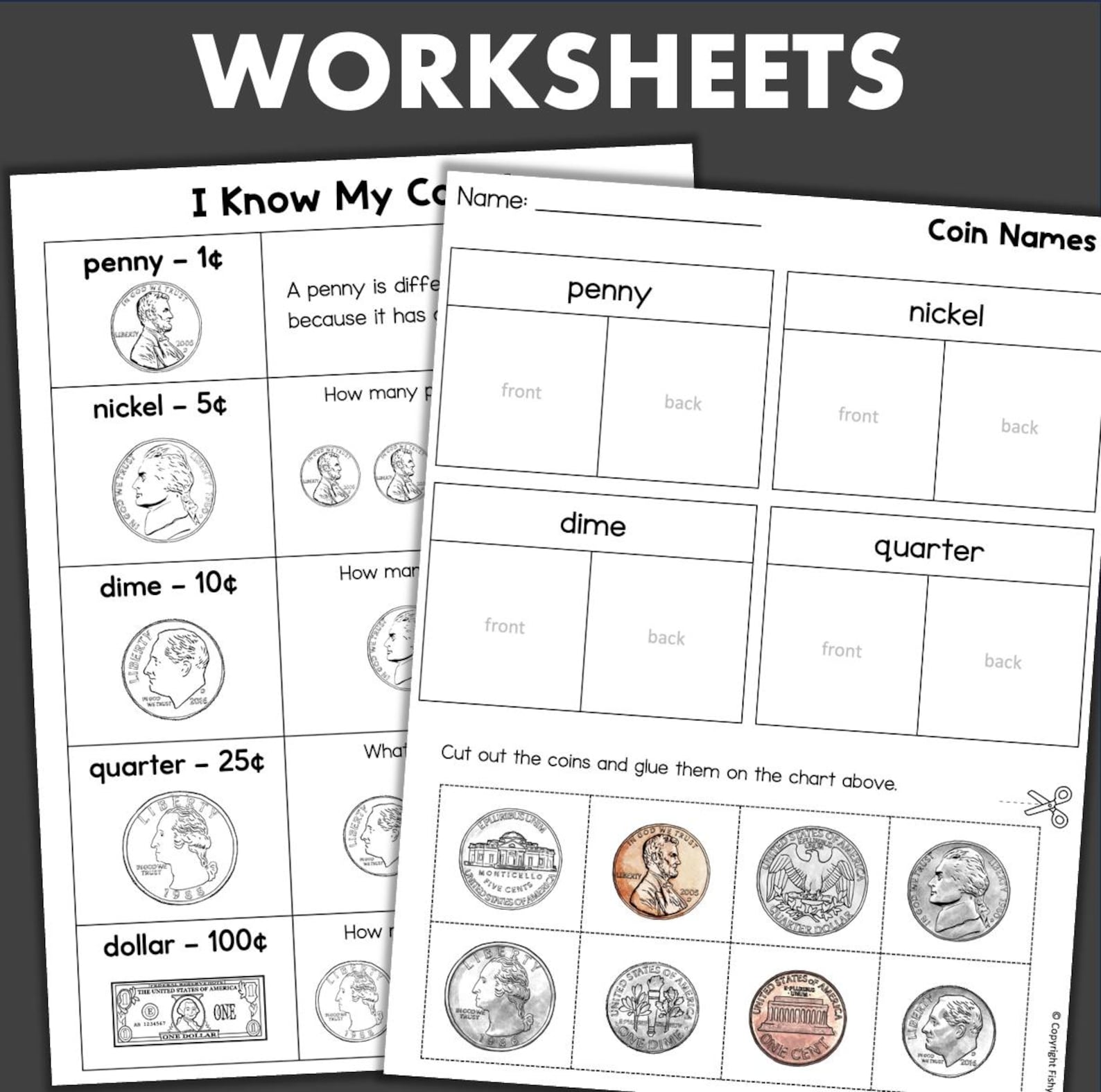 Printable Money Games Activities Worksheets for Kids Learn to Count ...