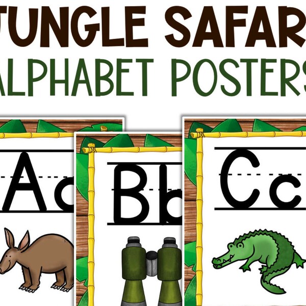 Jungle Letters - Etsy