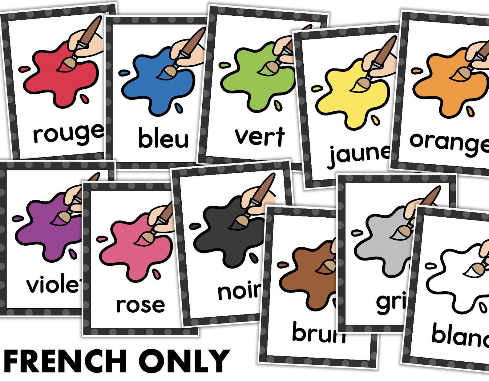 Les Couleurs FRENCH Color Posters Bilingual French Classroom Decor - Etsy