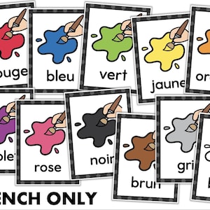 Les Couleurs FRENCH Color Posters Bilingual French Classroom Decor - Etsy