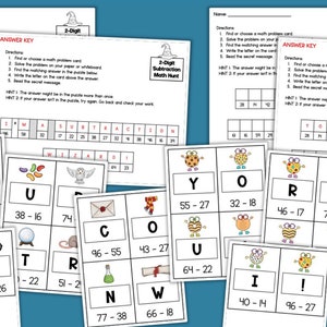 2nd Grade Math Activities BUNDLE Addition Subtraction Telling Time ...
