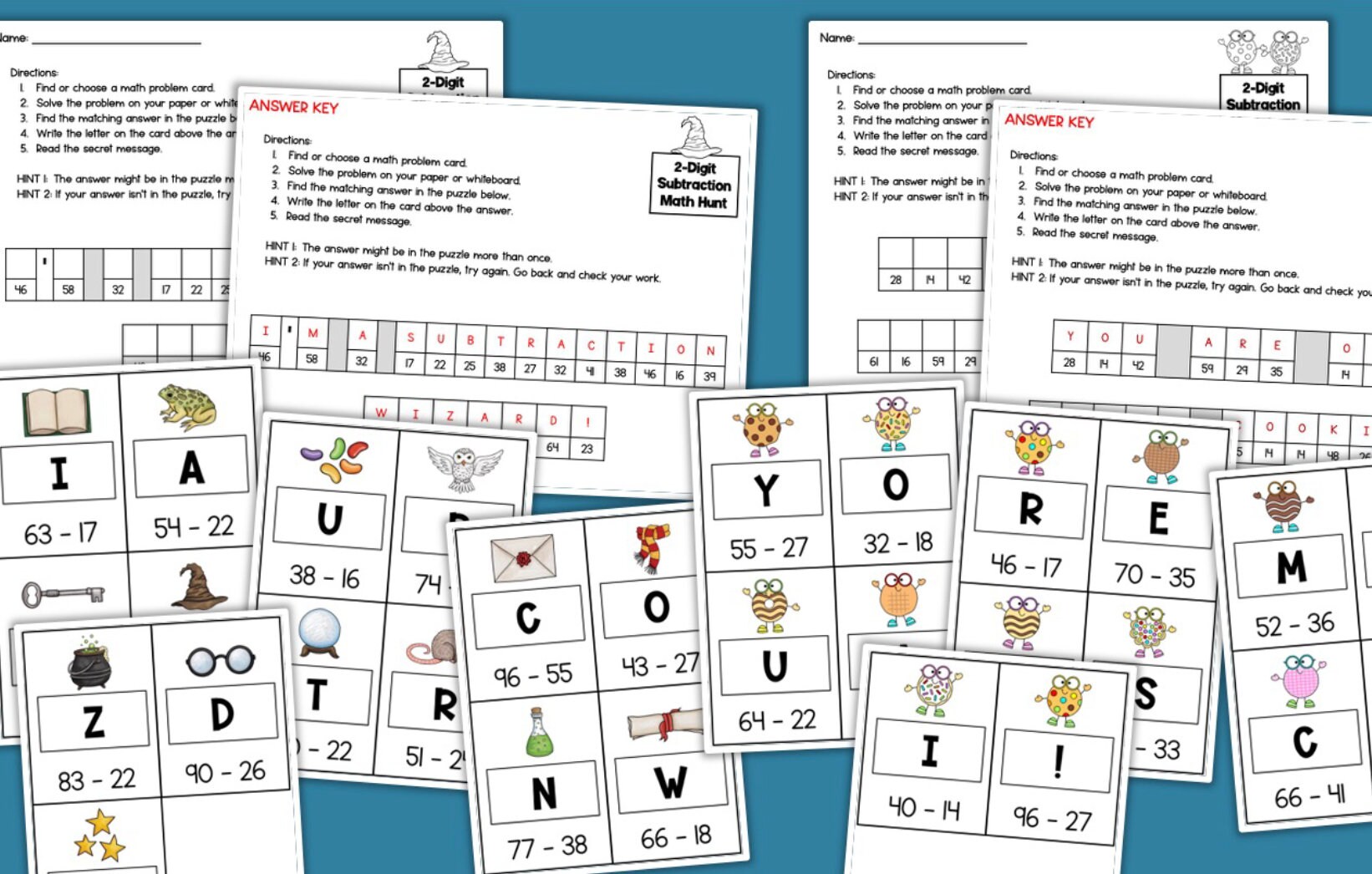 2nd Grade Math Activities BUNDLE Addition Subtraction Telling - Etsy